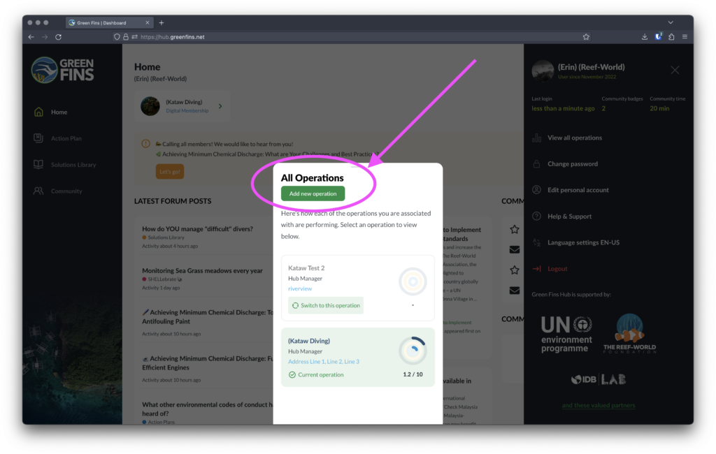 Hub Guide – Green Fins